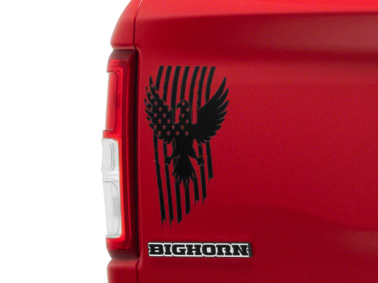 SEC10 RAM 1500 Eagle Stars and Stripes Decal; Gloss Black T580529 ...