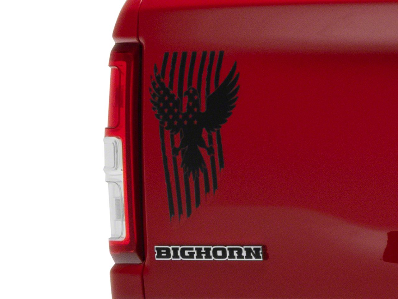 SEC10 RAM 1500 Eagle Stars and Stripes Decal; Matte Black T580530 ...