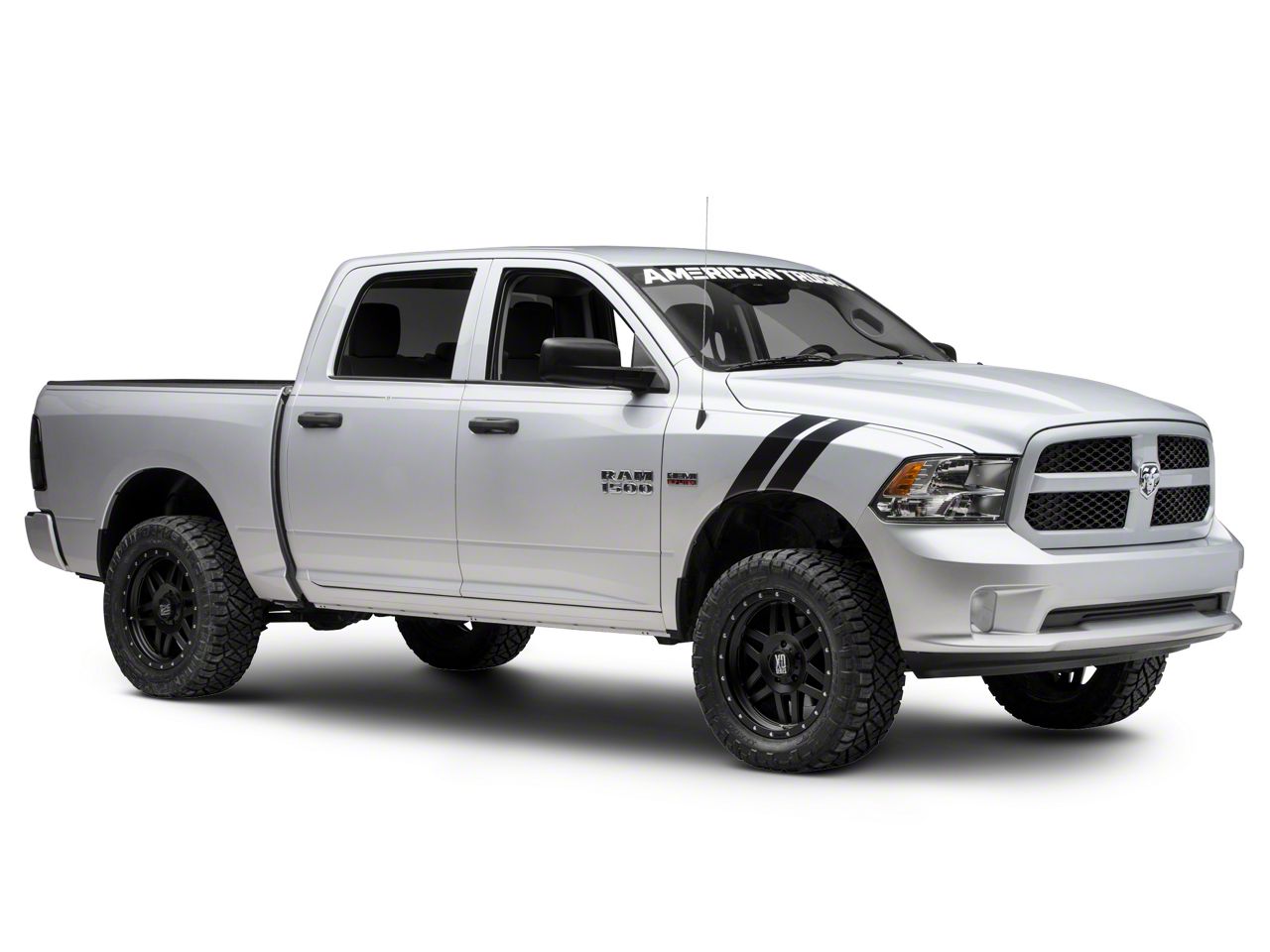 SEC10 RAM 1500 Hash Marks; Matte Black R146171 (09-18 RAM 1500) - Free ...