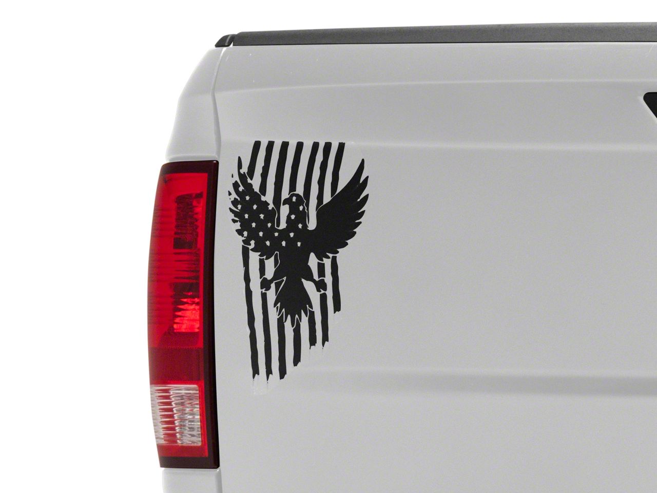 SEC10 RAM 2500 Eagle Stars and Stripes Decal; Matte Black T580530 ...