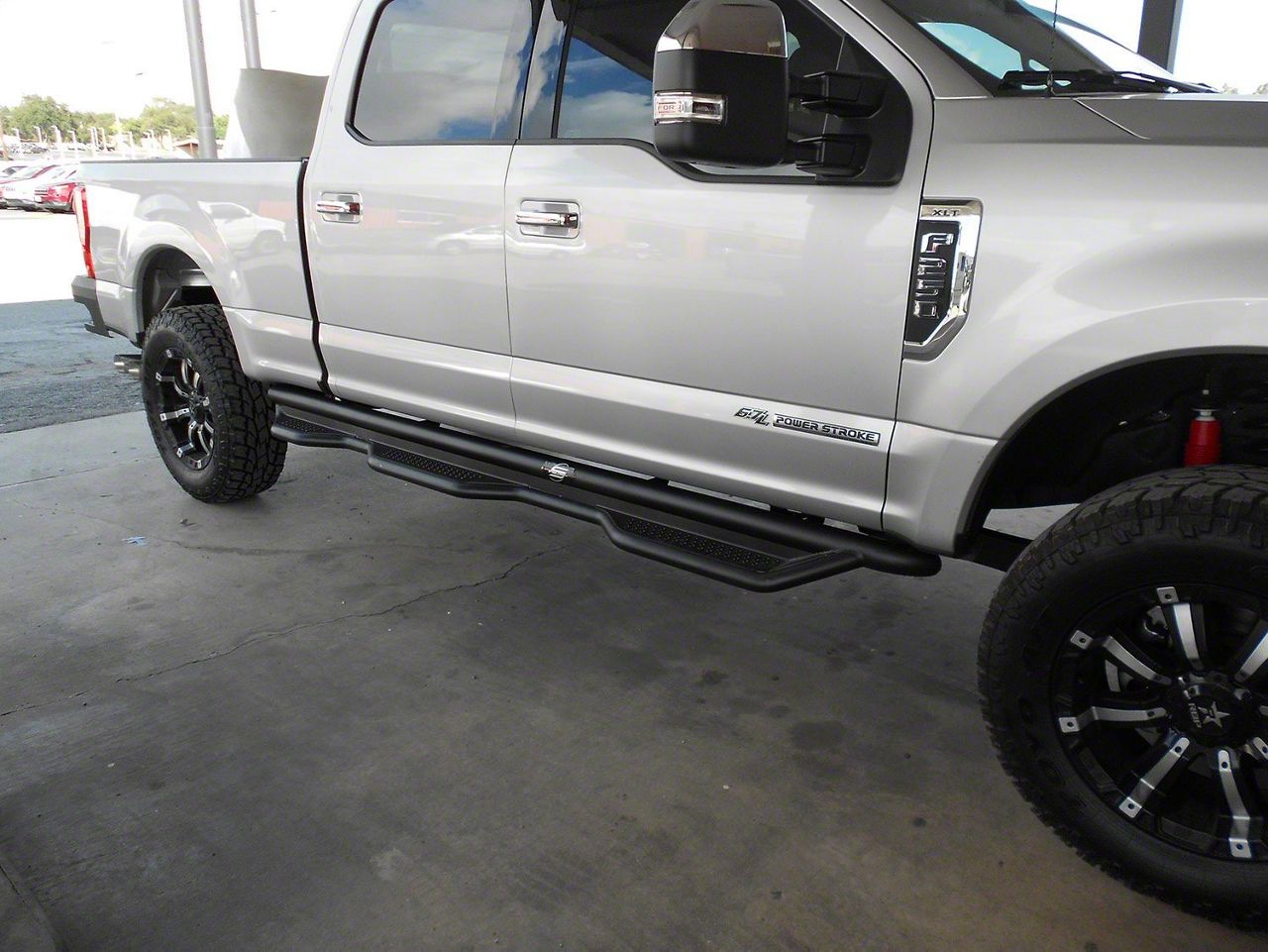 F-350 Super Duty Heavy Duty Wheel-to-Wheel Side Step Bars; Textured ...