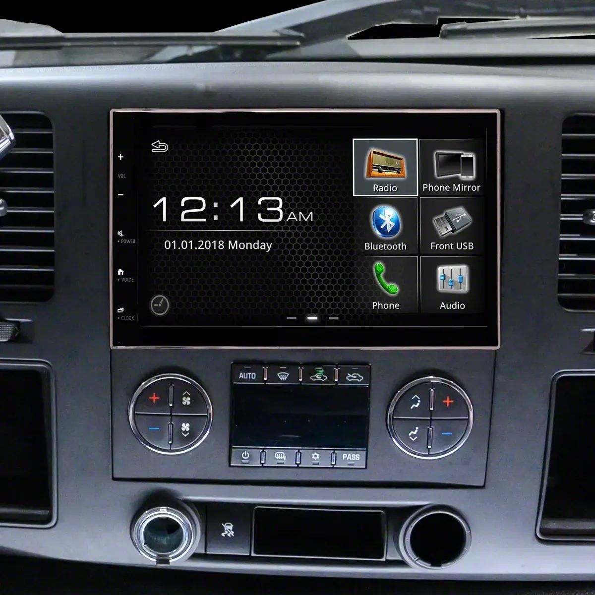 Stinger Electronics RAM 1500 6.80-Inch Double Din Multimedia Receiver with Android Auto and Car ...