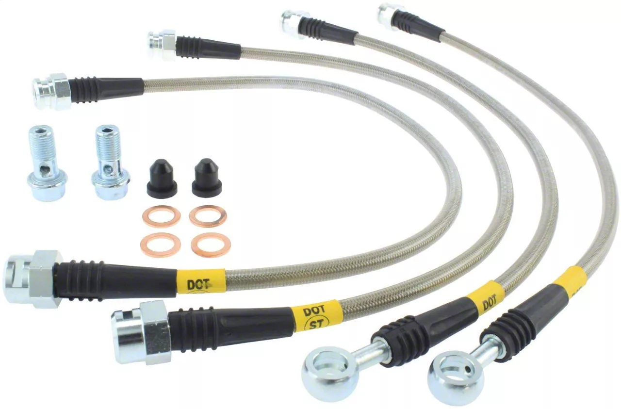 StopTech Silverado 1500 Stainless Steel Braided Brake Line Kit; Rear ...
