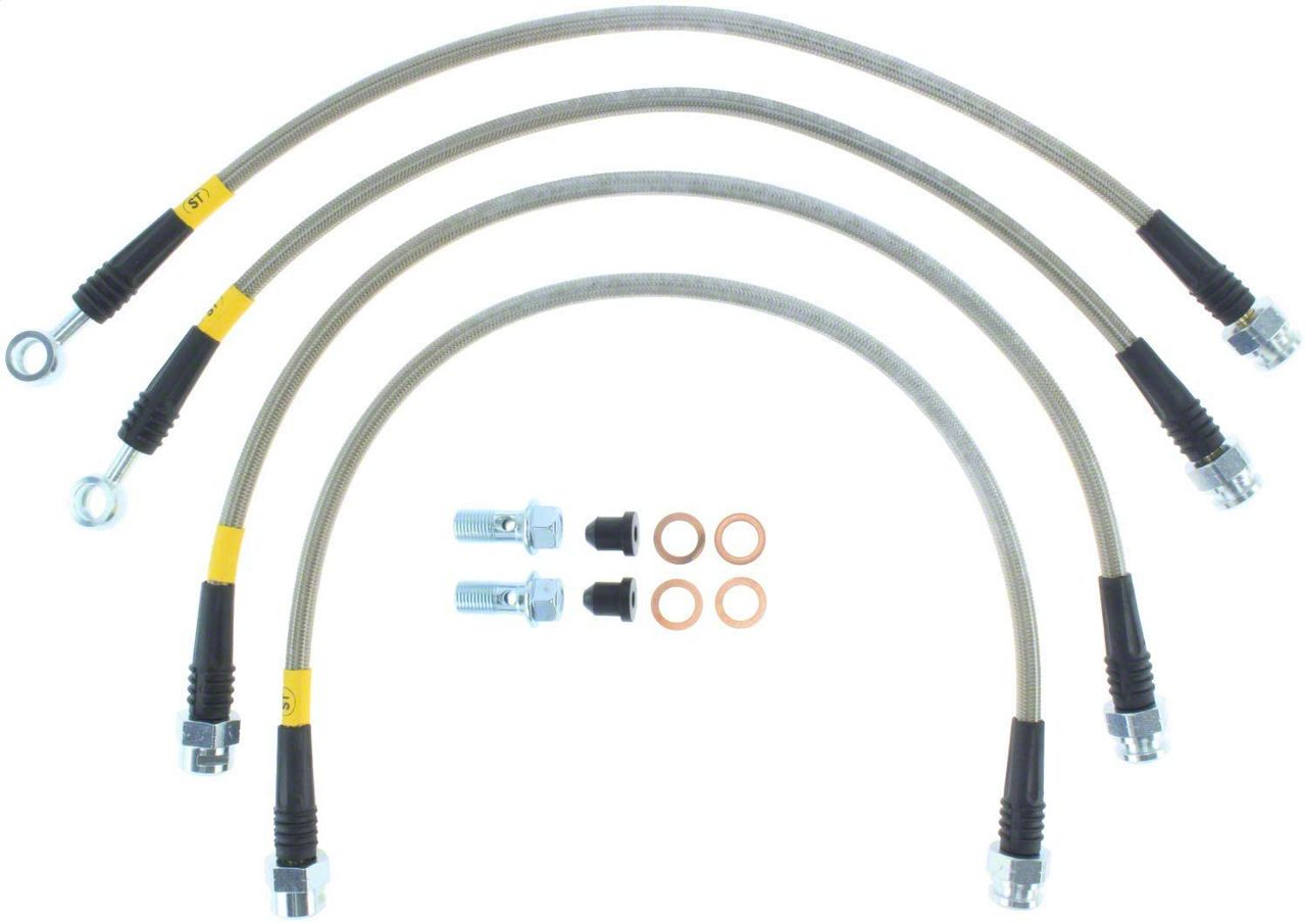 StopTech Silverado 1500 Stainless Steel Braided Brake Line Kit; Rear ...