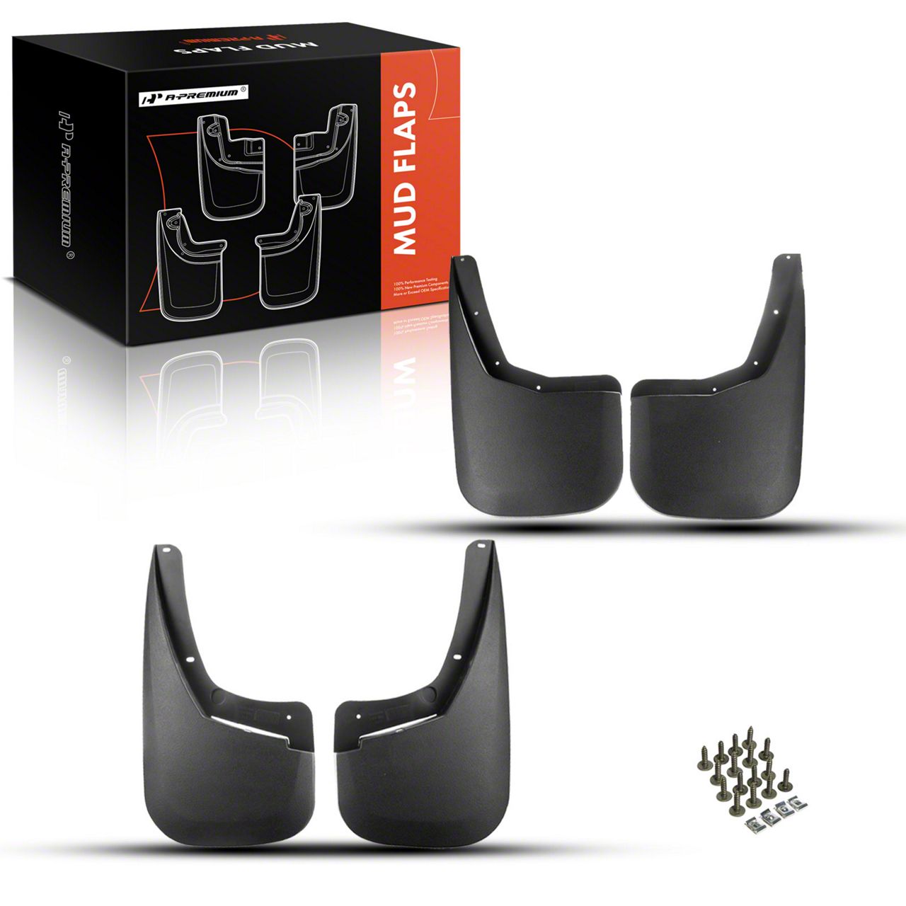 Silverado 3500 Mud Flap Splash Guards; Front and Rear (07-14 Silverado ...