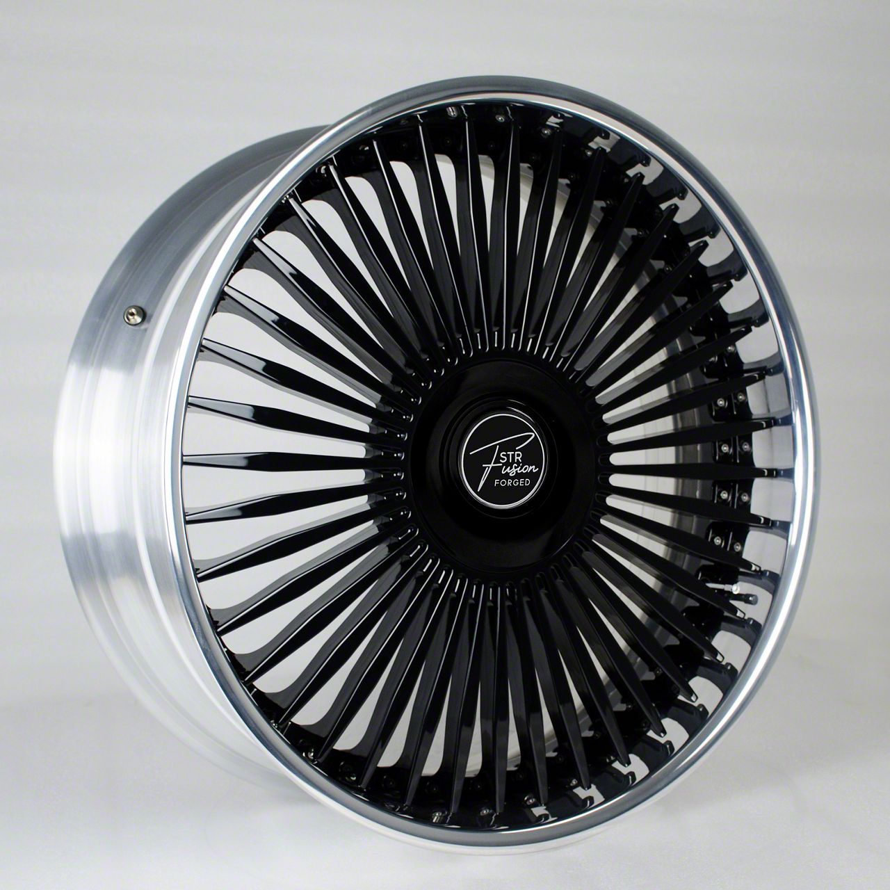 STR Fusion Forged Yukon STR803 Polish/Black/Polish Three-Piece 6-Lug ...