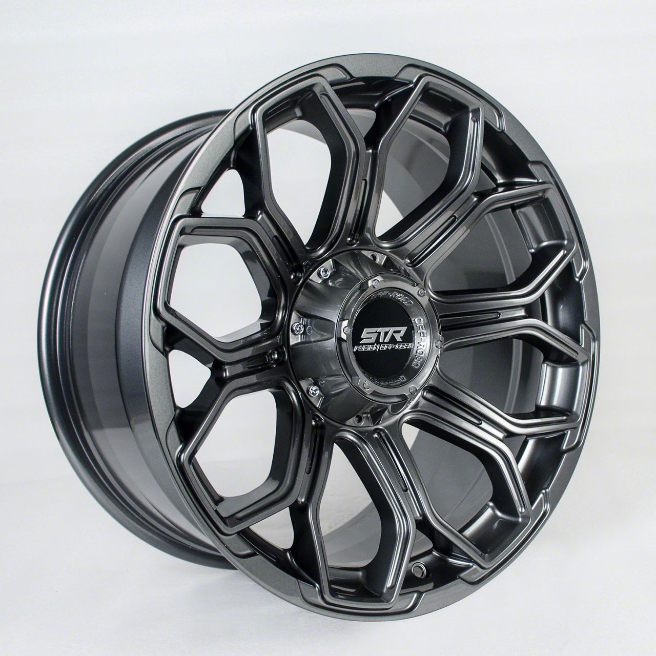 STR Fusion Offroad Silverado 1500 STR91 Gunmetal 6-Lug Wheel; 20x10 ...