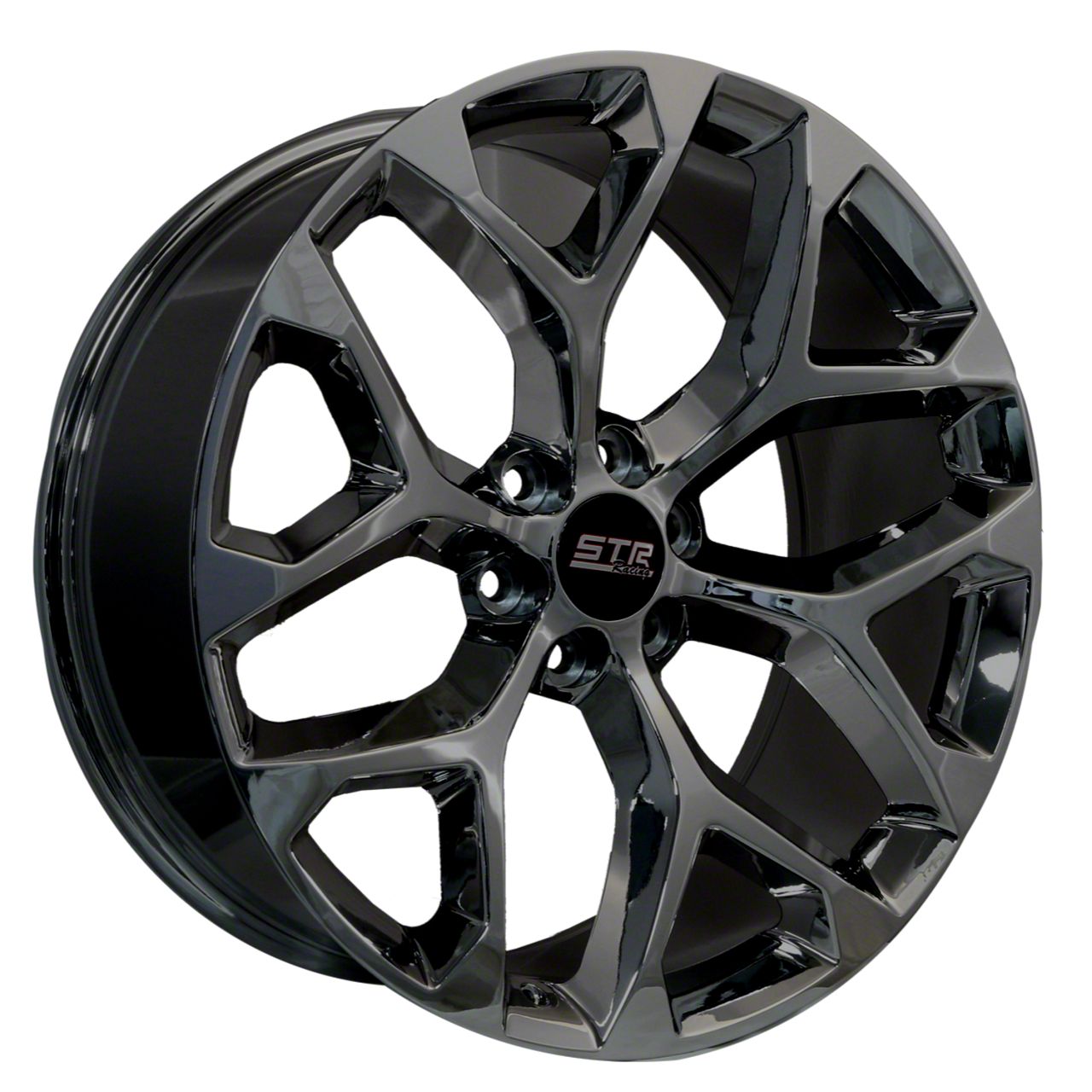 STR Racing Silverado 1500 STR701 Black Chrome 6-Lug Wheel; 24x10; 27mm ...