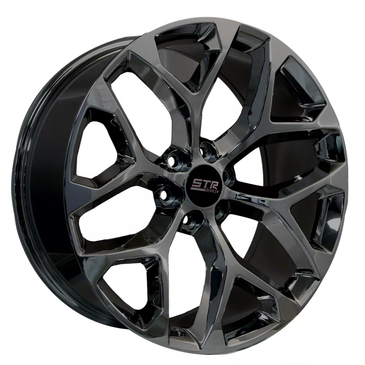STR Racing Silverado 1500 STR701 Black Chrome 6-Lug Wheel; 24x10; 27mm ...