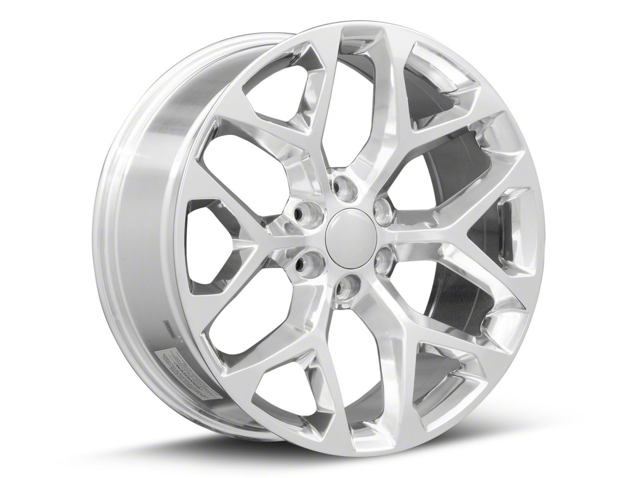 Strada OE Replica Sierra 1500 Snowflake High Polished 6-Lug Wheel; 22x9 ...