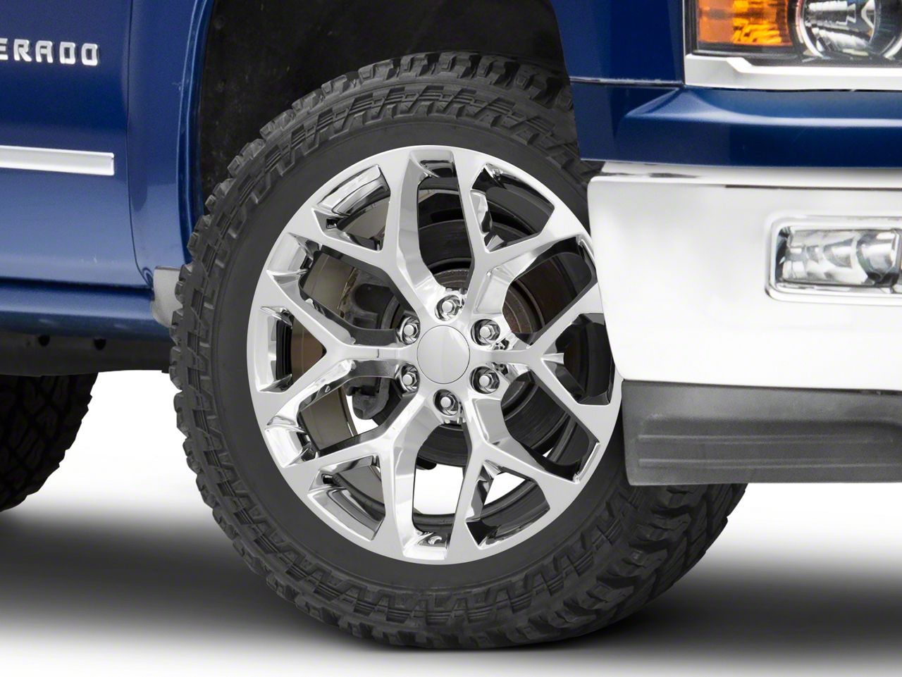 Strada OE Replica Silverado 1500 Snowflake Flat Black 6-Lug Wheel; 22x9 ...