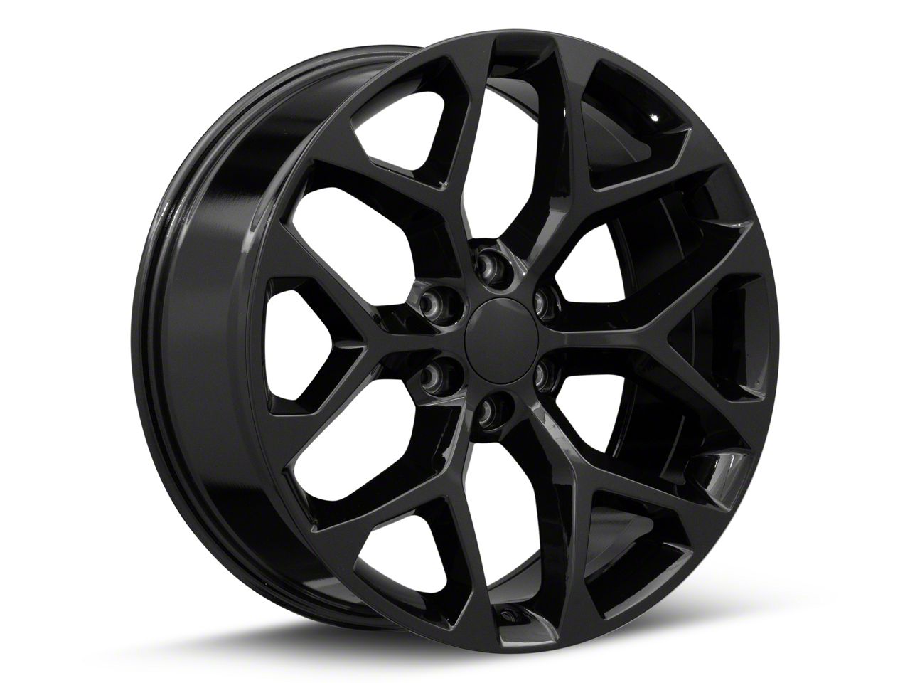 Strada OE Replica Silverado 1500 Snowflake All Gloss Black 6-Lug Wheel ...