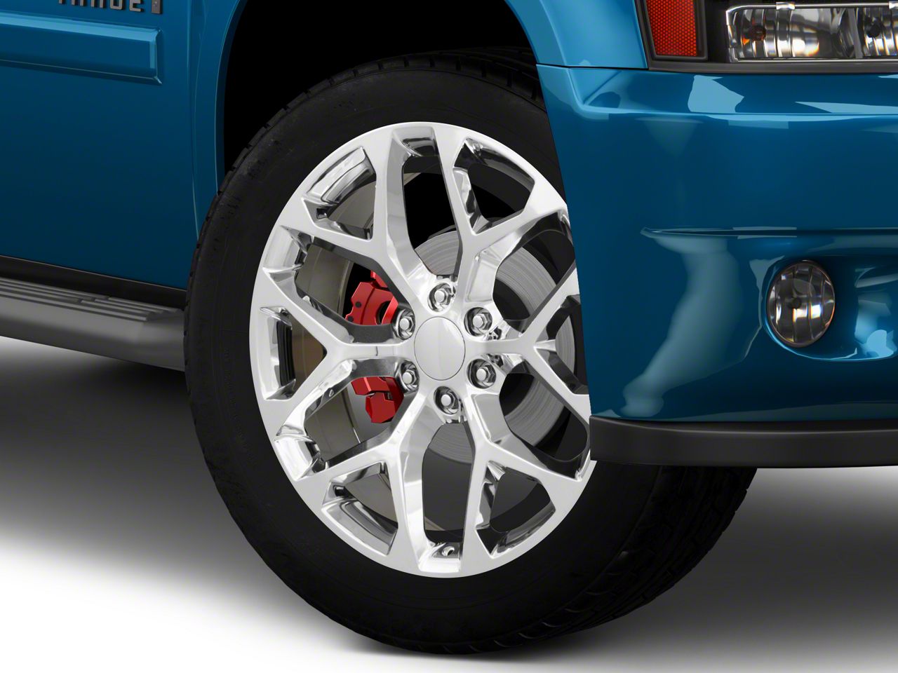 Strada OE Replica Tahoe Snowflake Chrome 6-Lug Wheel; 24x10; 31mm Offset R176-463931 (21-23 ...