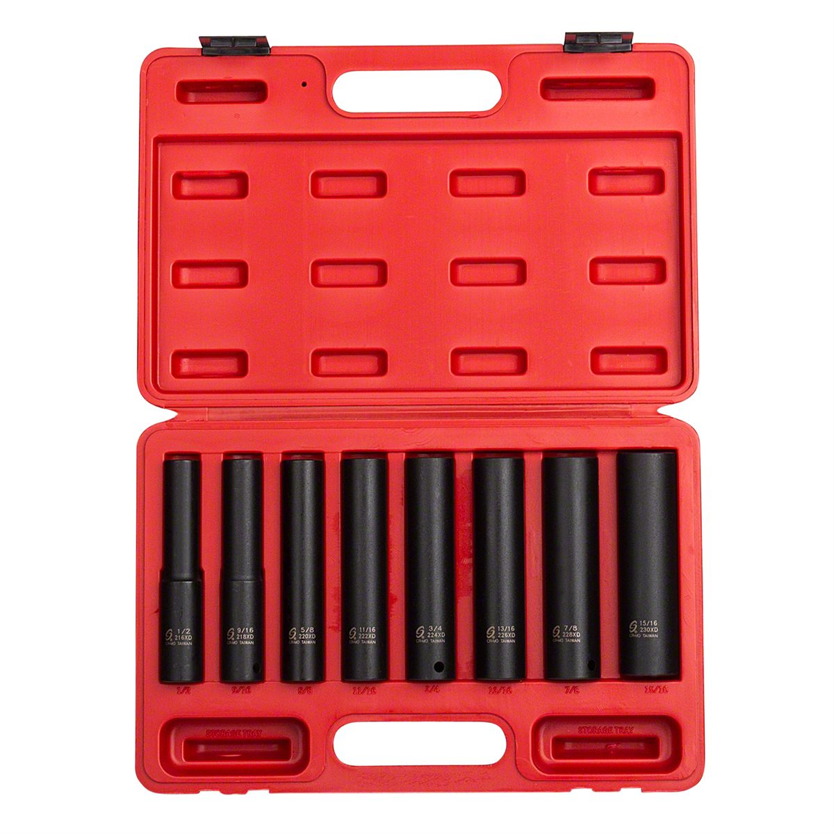Sunex Universal AT 1/2-Inch Drive SAE Extra Deep Impact Socket Set; 6 ...