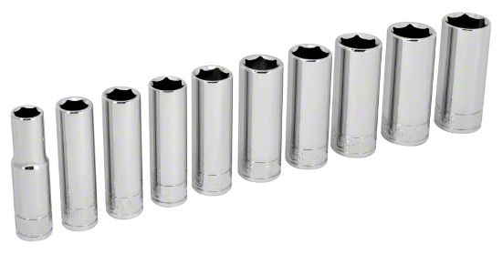 Universal AT 3/8-Inch Drive Metric Deep Wall Socket Set; 10-Piece Set ...