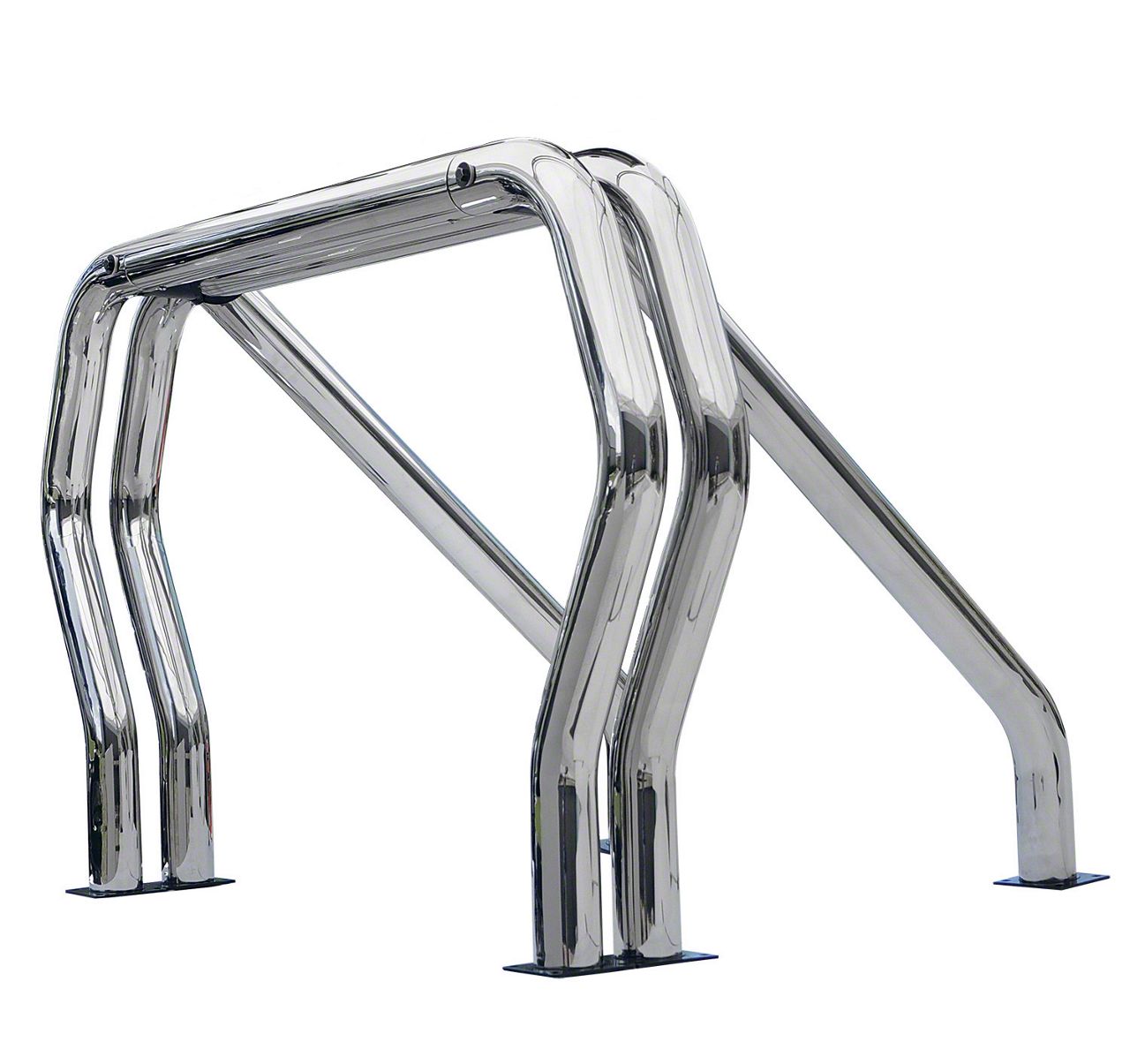 Go Rhino F-250 Super Duty Double Bar/Single Kicker Bed Bar; Chrome ...