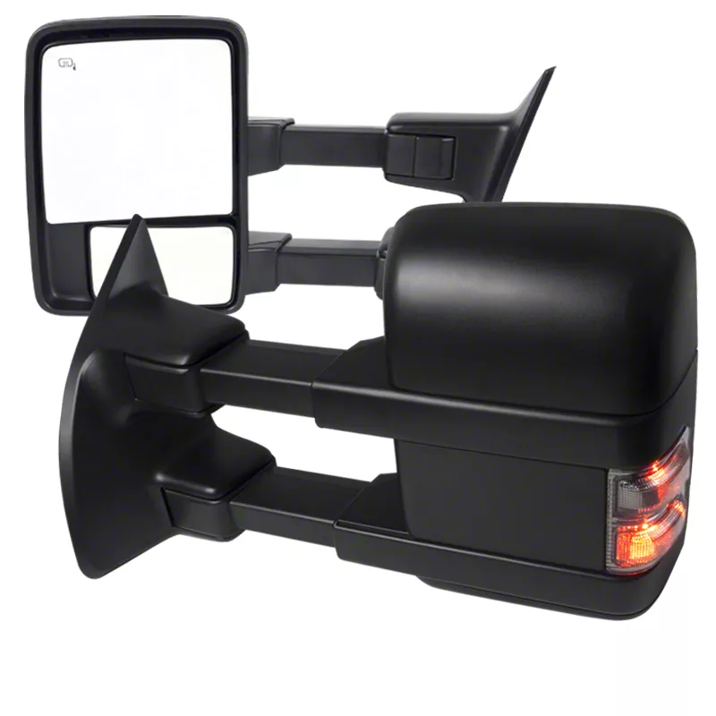 F-250 Super Duty Powered Heated Towing Mirrors; Black (11-16 F-250 ...