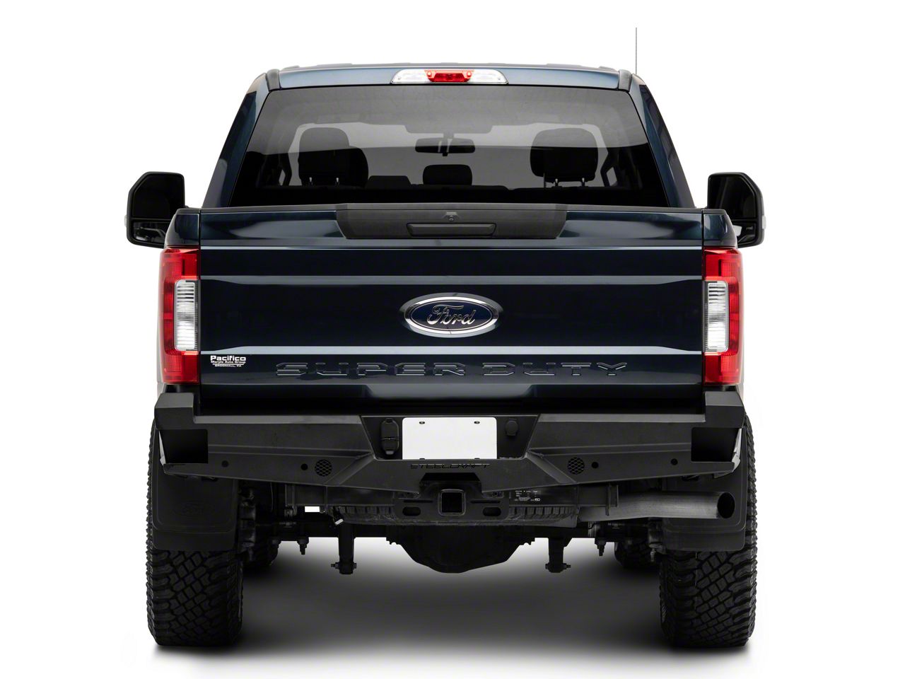 F-250 Super Duty Elevation Rear Bumper; Fine Textured Black (17-22 F ...