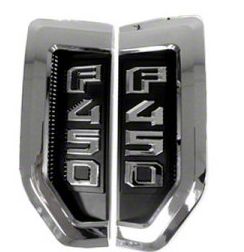 F-250 Super Duty Illuminated 2-Piece Emblems; Chrome (17-22 F-250 Super ...