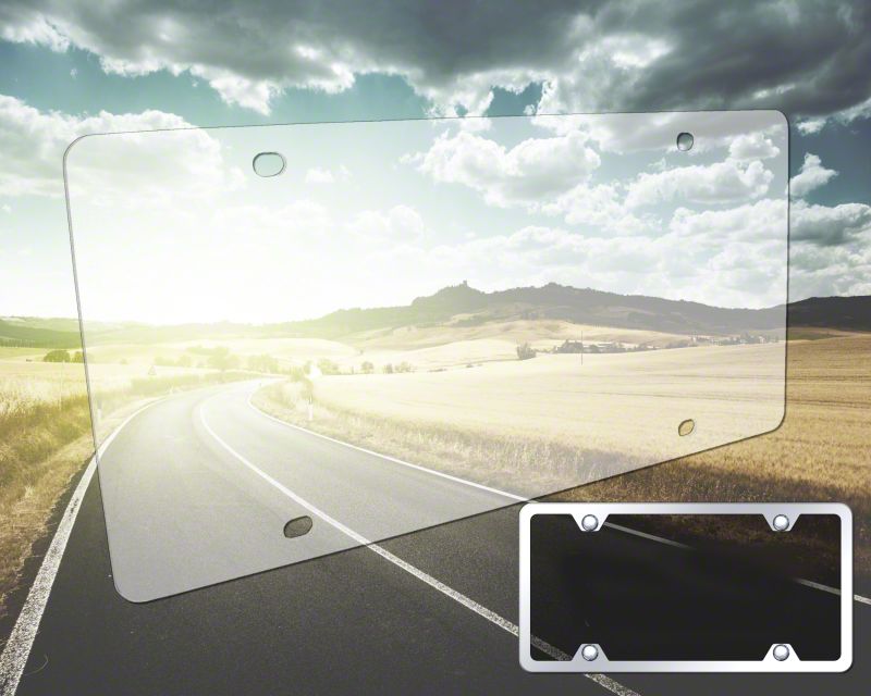 F-250 Super Duty Non-Glare Plexiglas License Plate Shield UV Protection ...