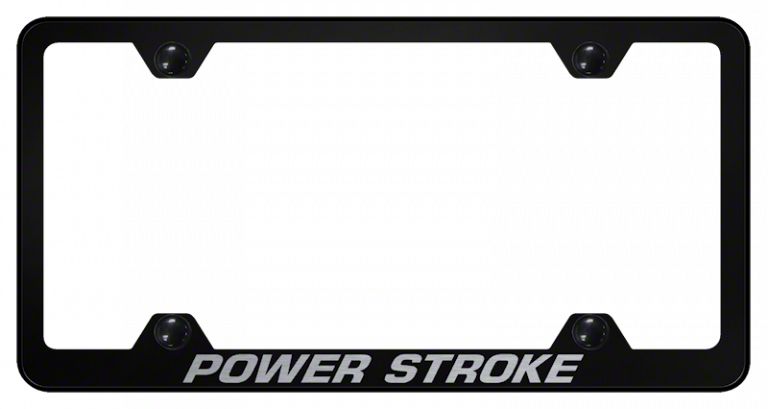 F-250 Super Duty Powerstroke Laser Etched Wide Body License Plate Frame ...