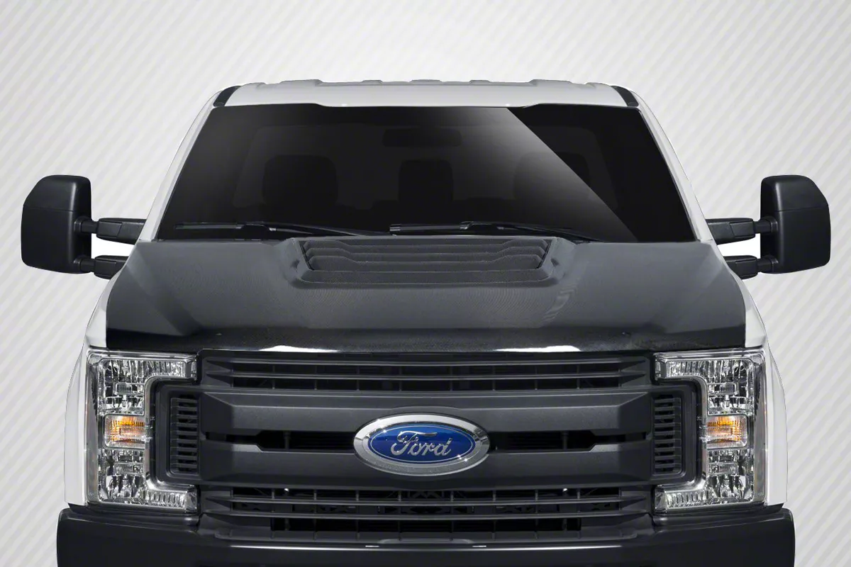 F-250 Super Duty Raptor Style Hood; Carbon Fiber (17-22 F-250 Super ...