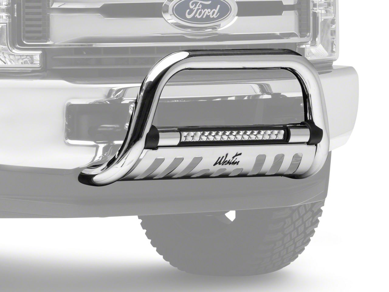 F-250 Super Duty Ultimate LED Bull Bar; Stainless Steel (17-24 F-250 ...