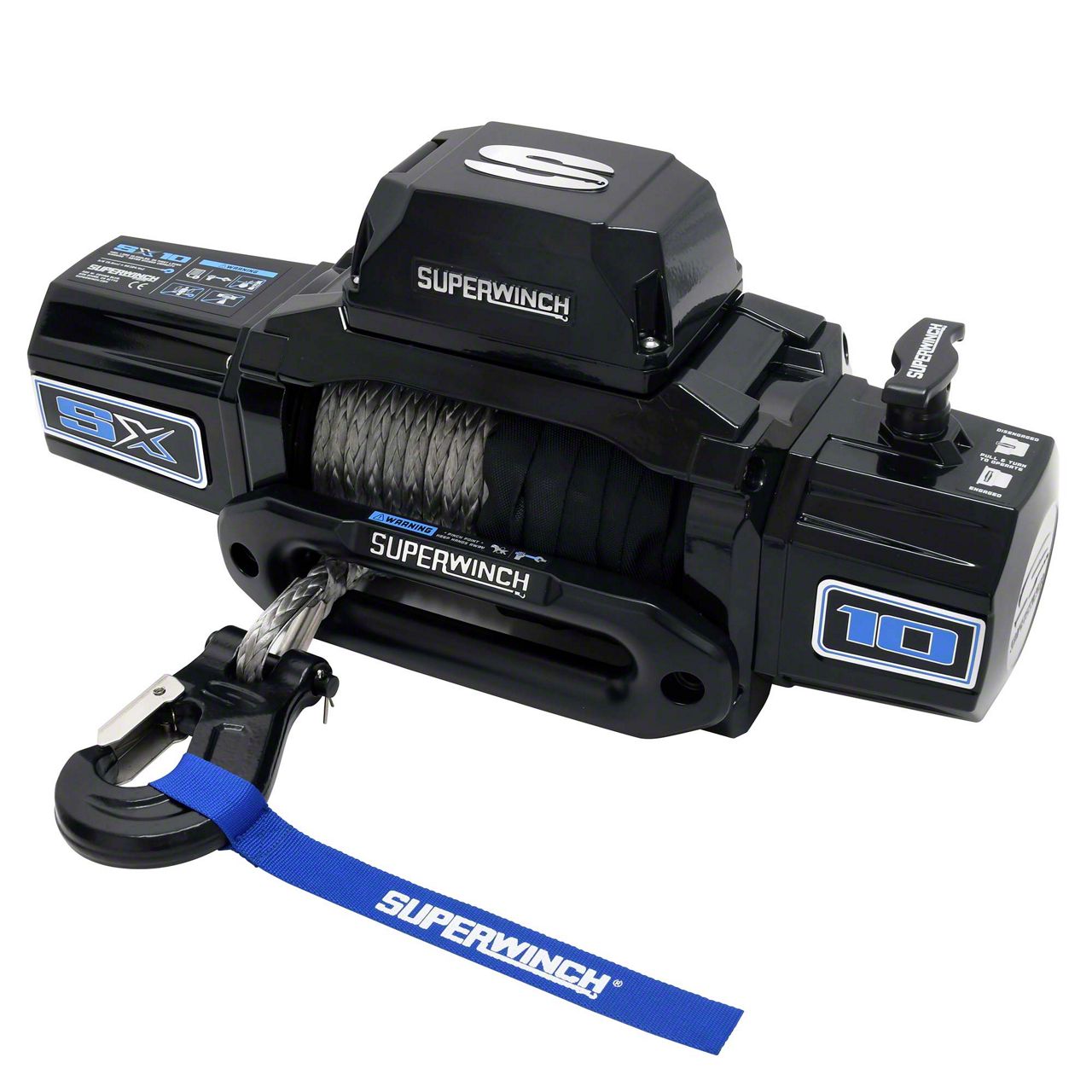 Superwinch Silverado 3500 10,000 lb. SX 10000 Winch with Synthetic Rope; Black 1710203 ...