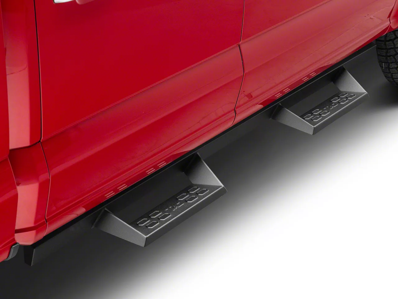 F-150 4-Inch Drop Sniper Running Boards; Textured Black (15-26 F-150 ...