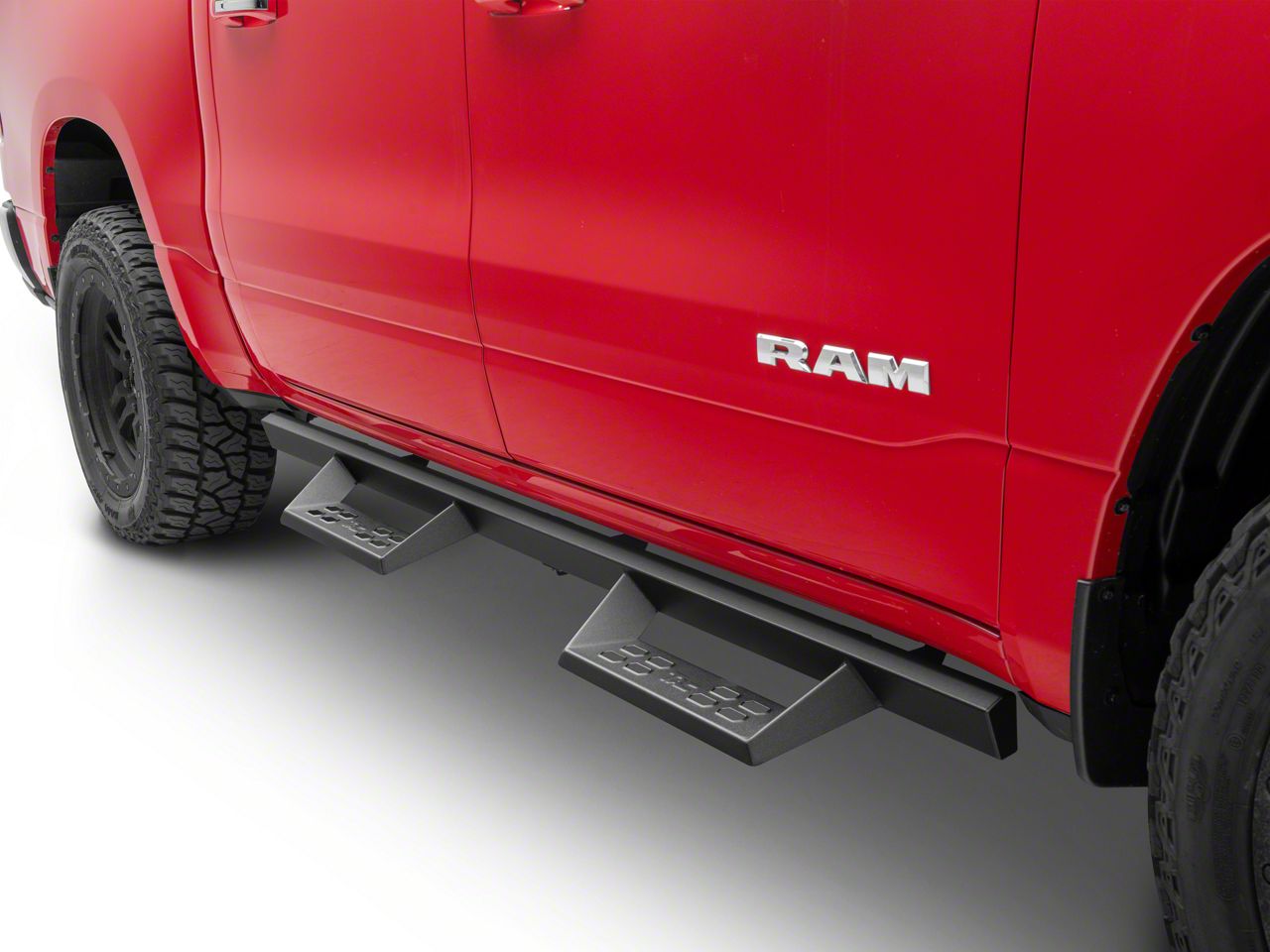 RAM 1500 4-Inch Drop Sniper Running Boards; Textured Black (19-25 RAM 1500 Crew Cab) - Free Shipping