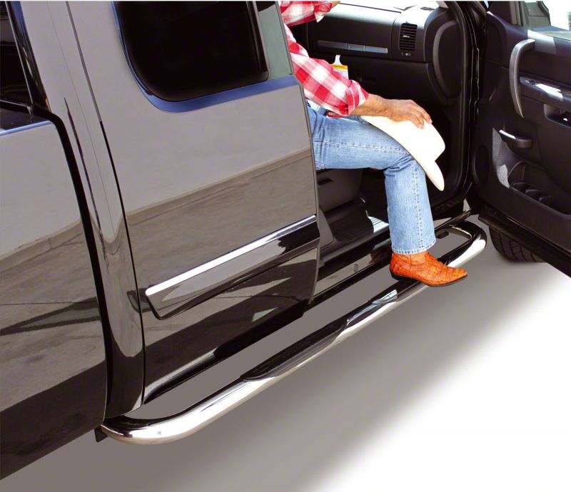 Go Rhino Tahoe 3-Inch 4000 Series Cab Length Side Step Bars; Chrome ...