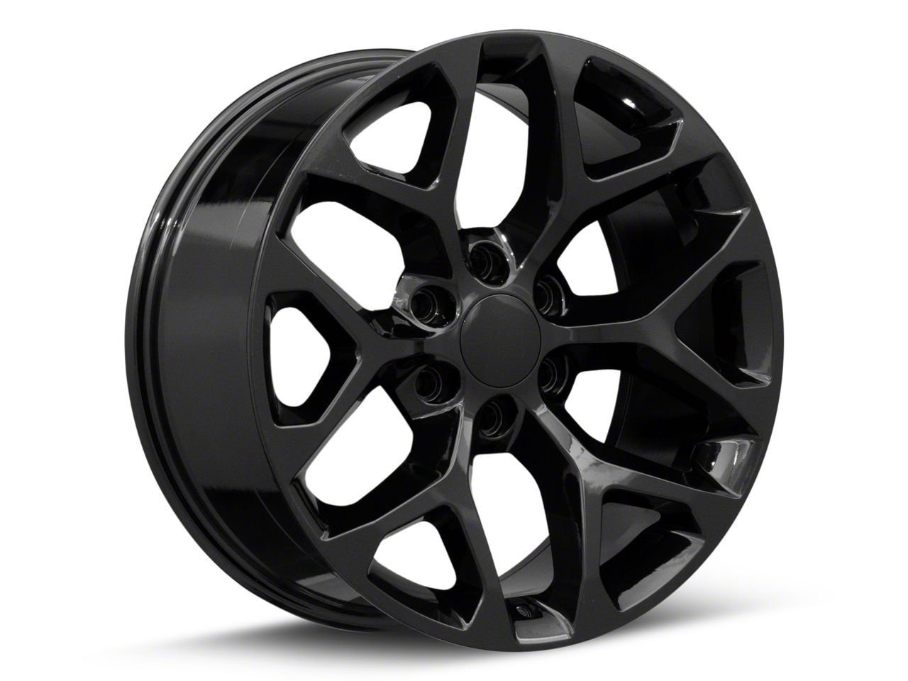 Tahoe Chevy Snowflake Replica Gloss Black 6-Lug Wheel; 22x9; 31mm ...