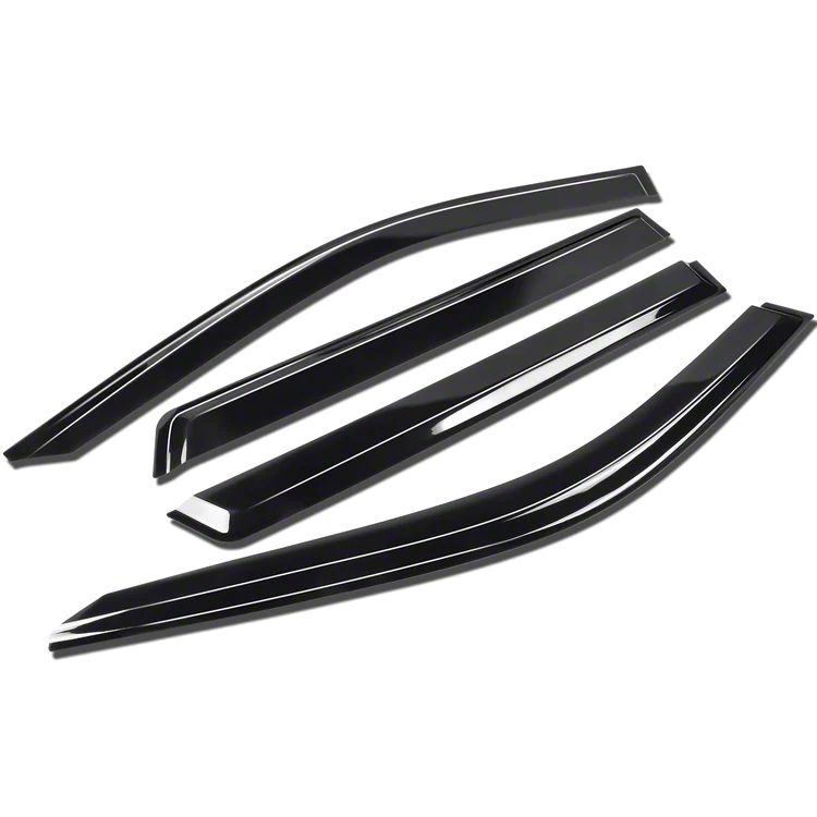 Tahoe Tape-On Front and Rear Window Visors; Dark Smoke (21-26 Tahoe ...