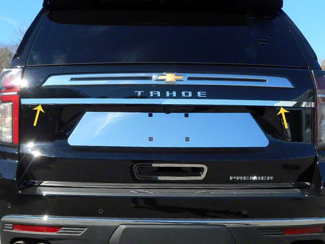 Tahoe Trunk Hatch Accent Trim; Stainless Steel (21-26 Tahoe) - Free ...