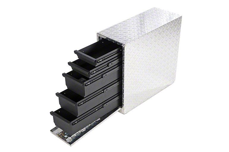 Tahoe Wheel Well Toolbox with Drawers; Aluminum (Universal; Some ...