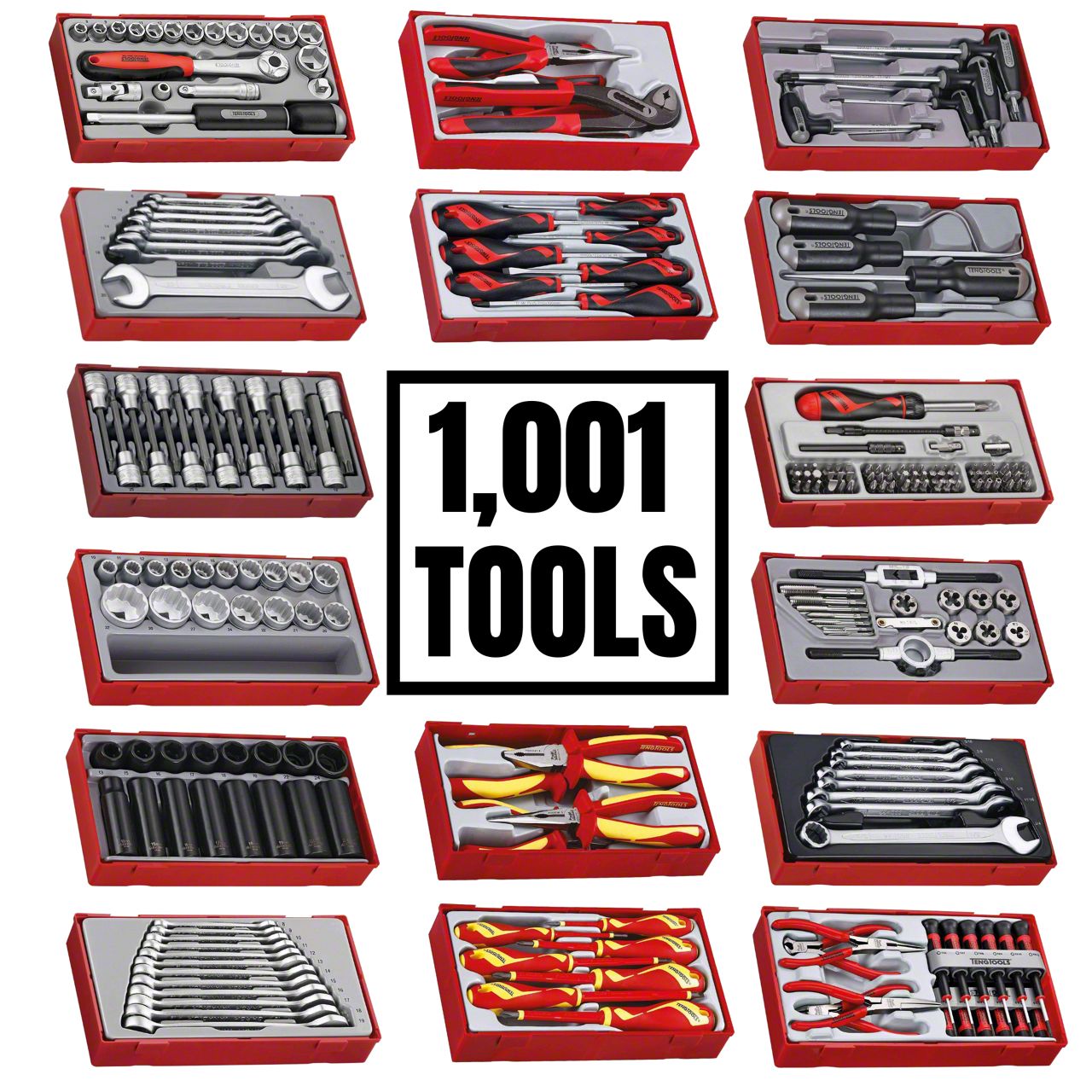 Teng Tools Universal AT Mixed Hand Tool Bundle; 1001-Piece ...