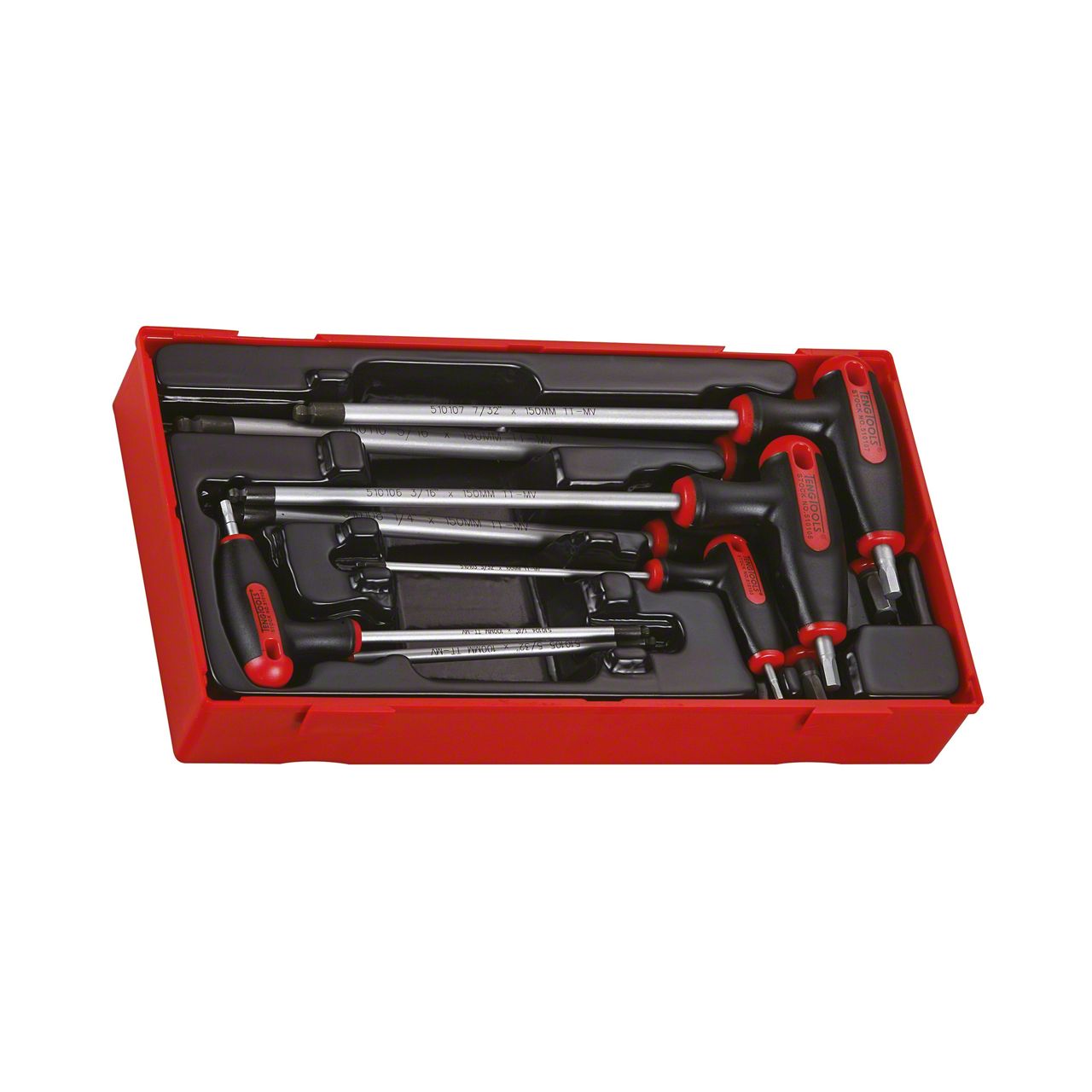 Teng Tools Universal AT SAE T-Handle Ball Point Hex Key Set; 7-Piece ...
