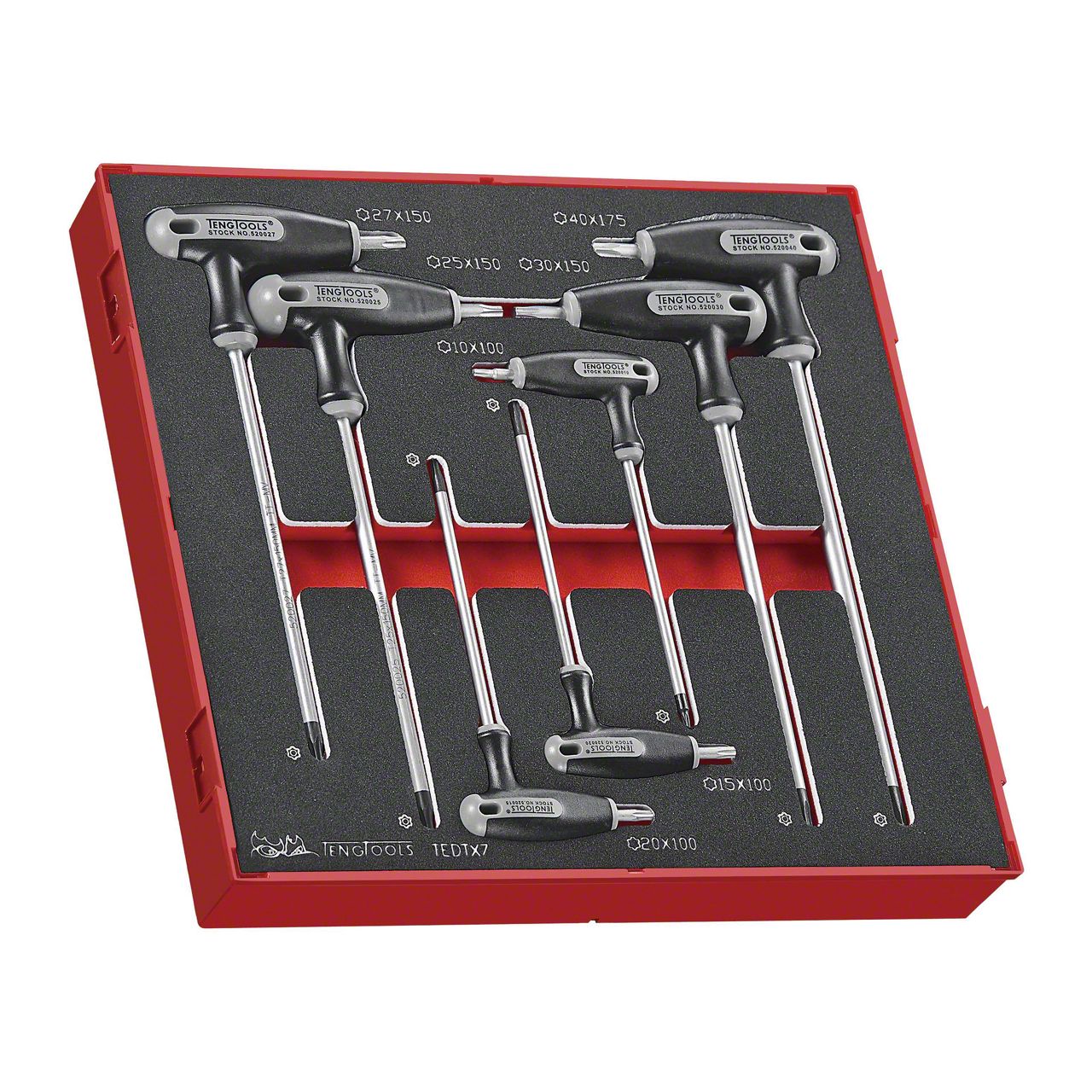 Teng Tools Universal AT T-Handle TX Key Set; 7-Piece TEN-O-TEDTX7 ...