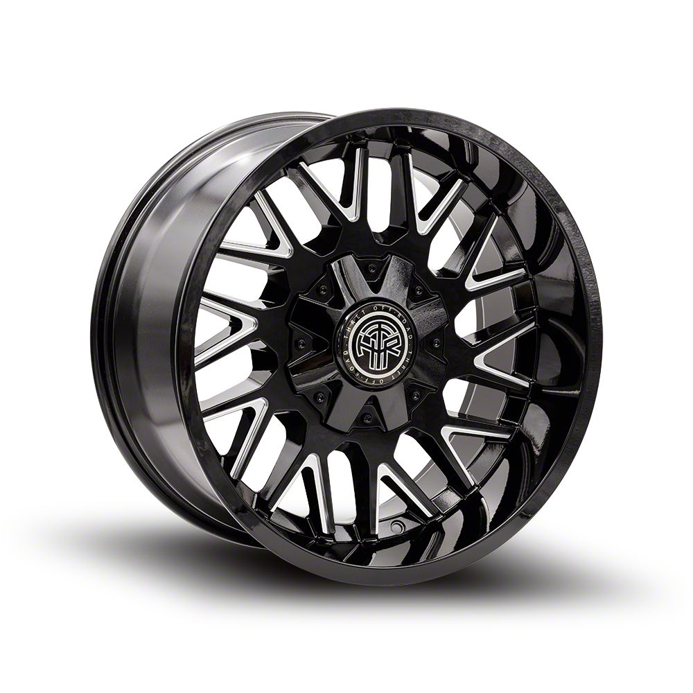 Thret Offroad F-150 Revolver Gloss Black Milled 6-Lug Wheel; 18x9 ...
