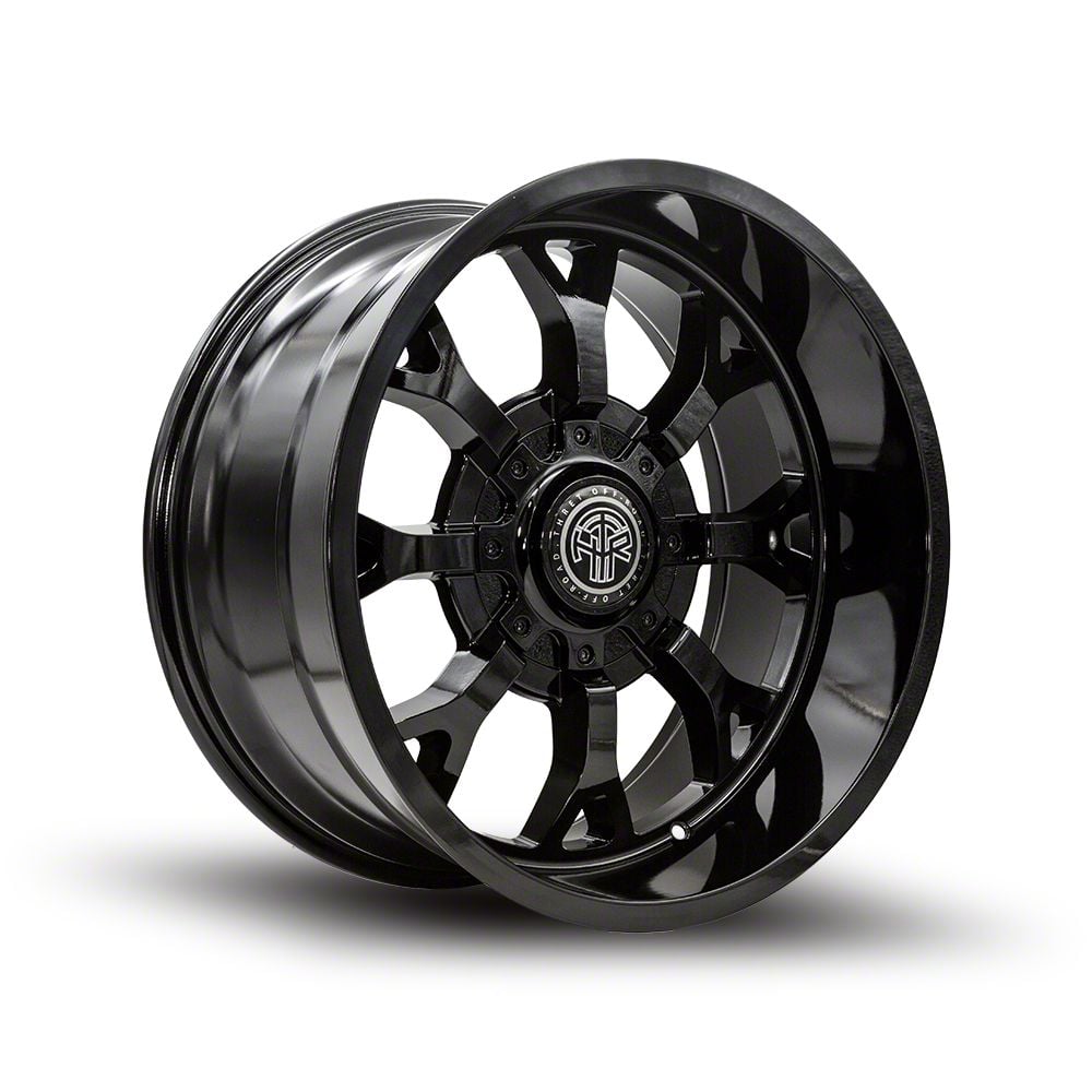 Thret Offroad Sierra 3500 Viper Gloss Black 8-Lug Wheel; 20x10; -21mm ...