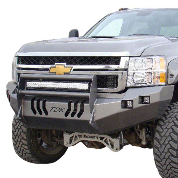 Throttle Down Kustoms Silverado 2500 Push Bar Front Bumper; Bare Metal ...