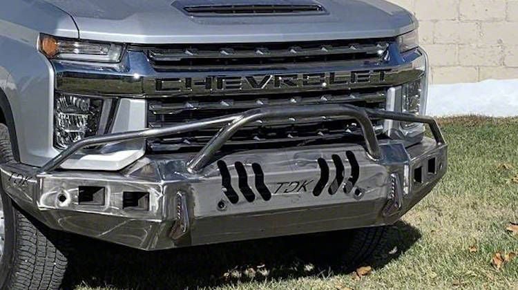 Throttle Down Kustoms Pre Runner Front Bumper Bare Metal 20 23 Silverado 3500 HD
