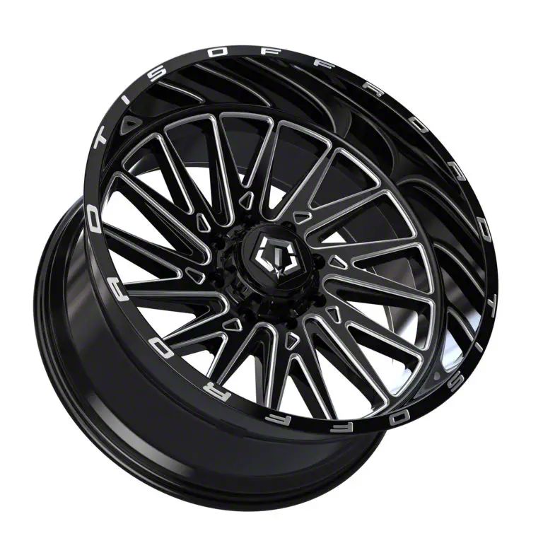TIS Sierra 2500 547 Gloss Black Milled 8-Lug Wheel; 20x9; 0mm Offset ...