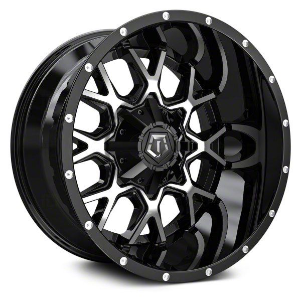 TIS Silverado 1500 549MB Gloss Black Machined 6-Lug Wheel; 17x9; -12mm ...
