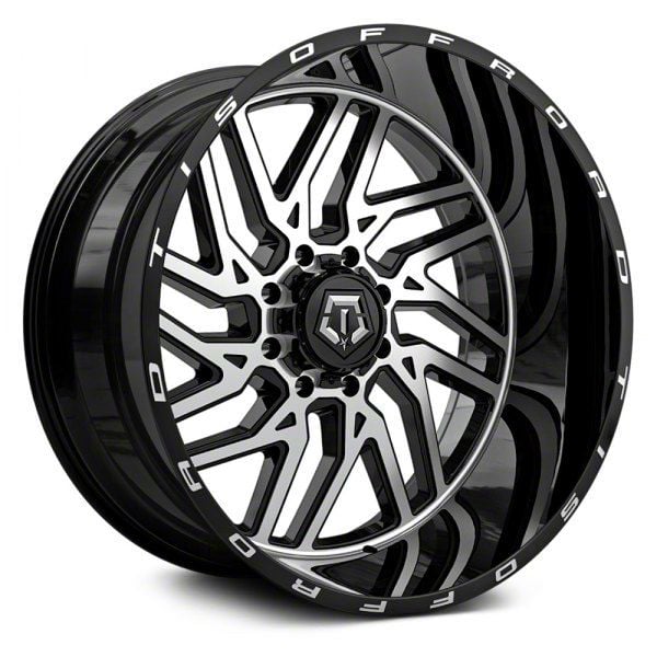 TIS Tahoe 544MB Gloss Black Machined 6-Lug Wheel; 20x10; -19mm Offset ...