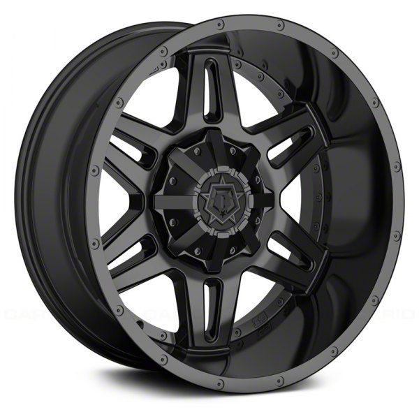TIS Ranger 538B Satin Black 6-Lug Wheel; 18x9; -12mm Offset A232652 (24 ...