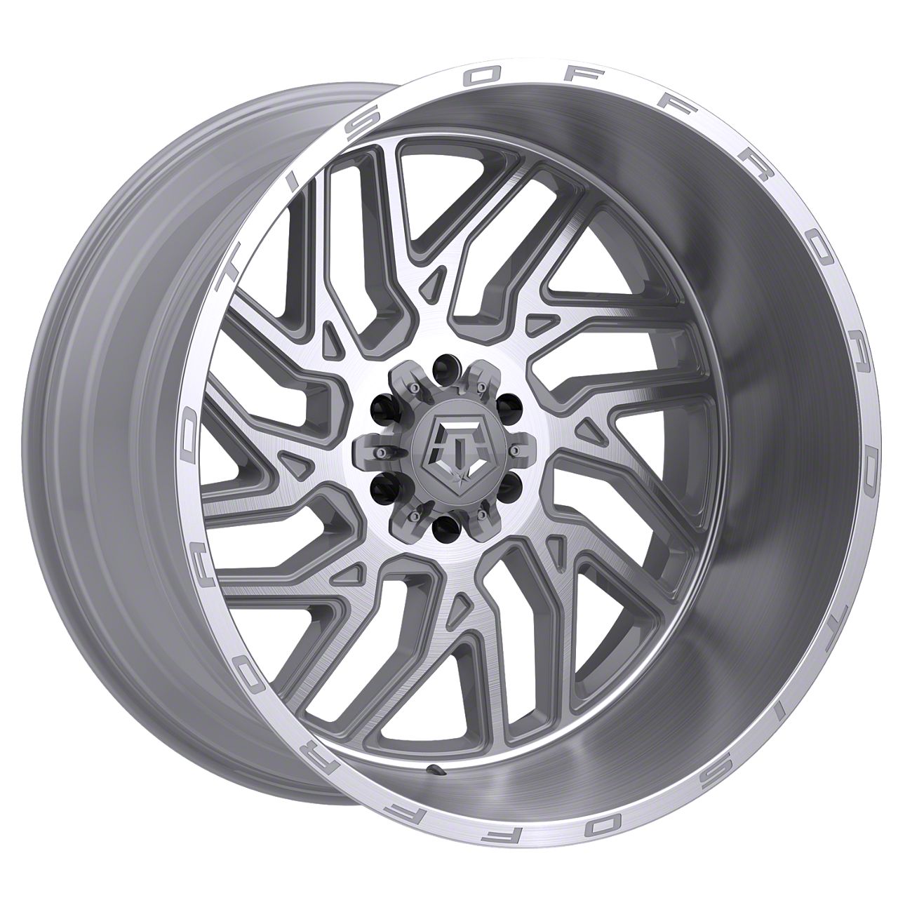 TIS Ranger 544 Gloss Silver with Brushed Face and Lip 6-Lug Wheel ...
