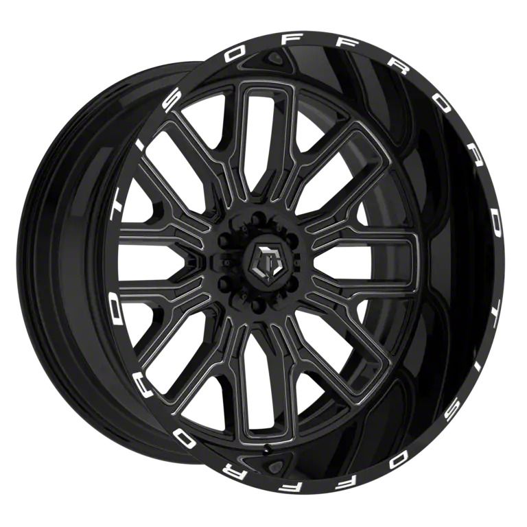 TIS Sierra 3500 560 Gloss Black Milled 8-Lug Wheel; 20x9; 18mm Offset ...