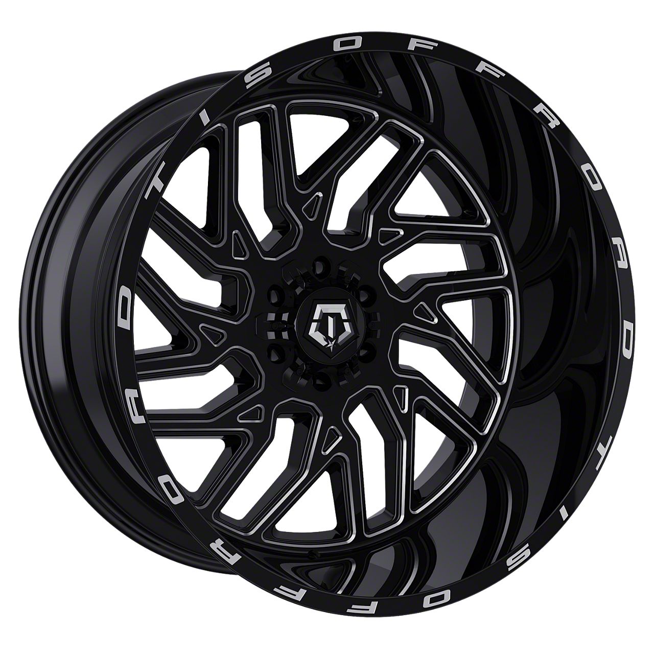 TIS Silverado 1500 544 Gloss Black Milled 6-Lug Wheel; 20x9; 1mm Offset ...