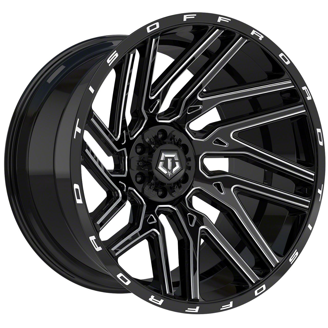 TIS Tahoe 554 Gloss Black Milled 6-Lug Wheel; 22x12; -44mm Offset A273199 (21-25 Tahoe) - Free ...